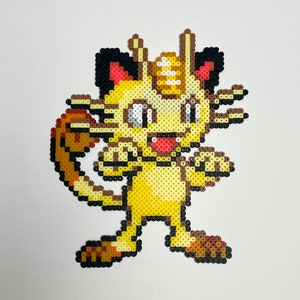 Pokémon Meowth Perler Bead Art - Etsy
