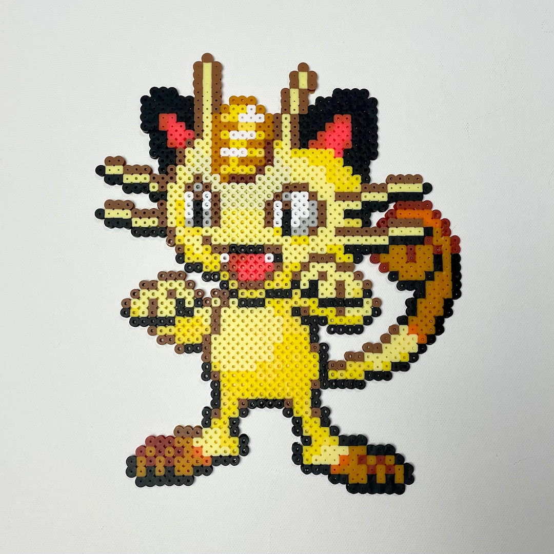 Pokémon Meowth Perler Bead Art - Etsy