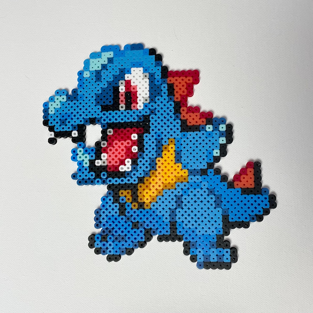 Pokémon Totodile Perler Bead Art - Etsy UK