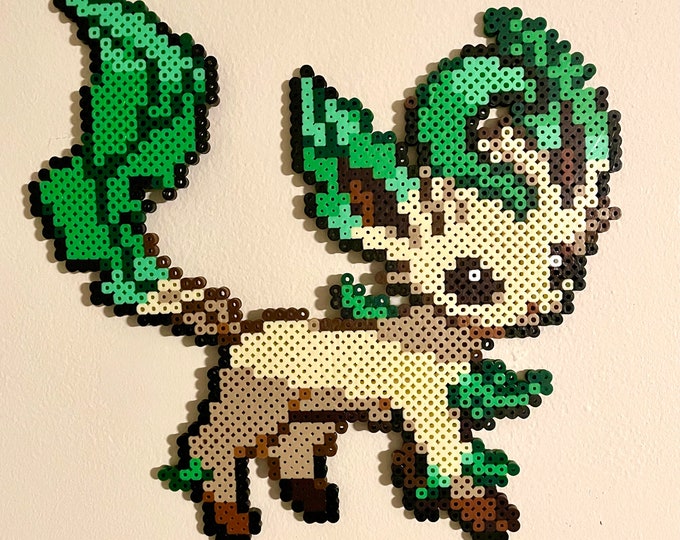 Pokémon Leafeon Perler Bead Art - Etsy
