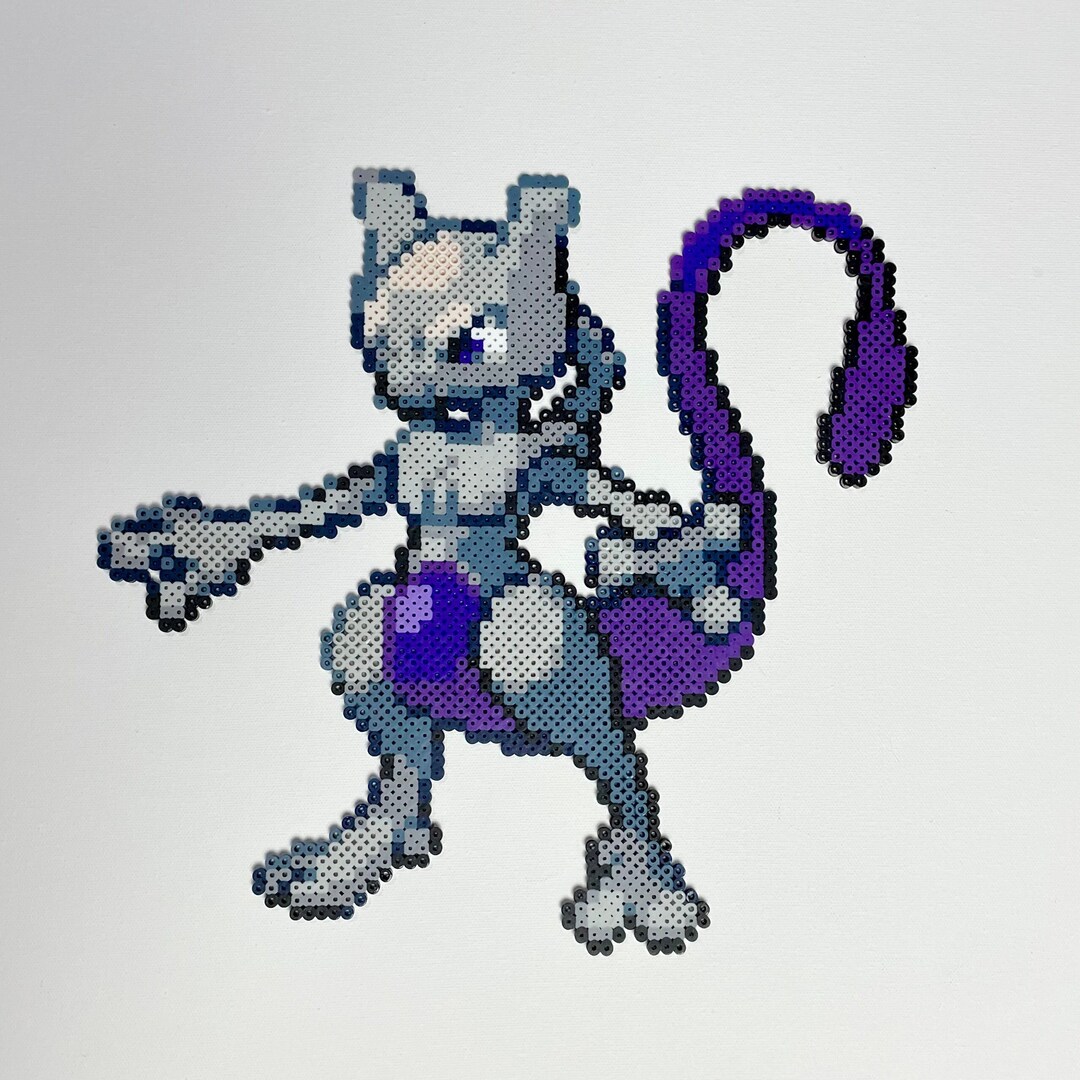 Pokémon Mewtwo Perler Bead Art - Etsy