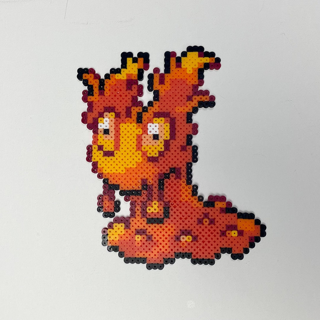 Pokémon Slugma Perler Bead Art - Etsy
