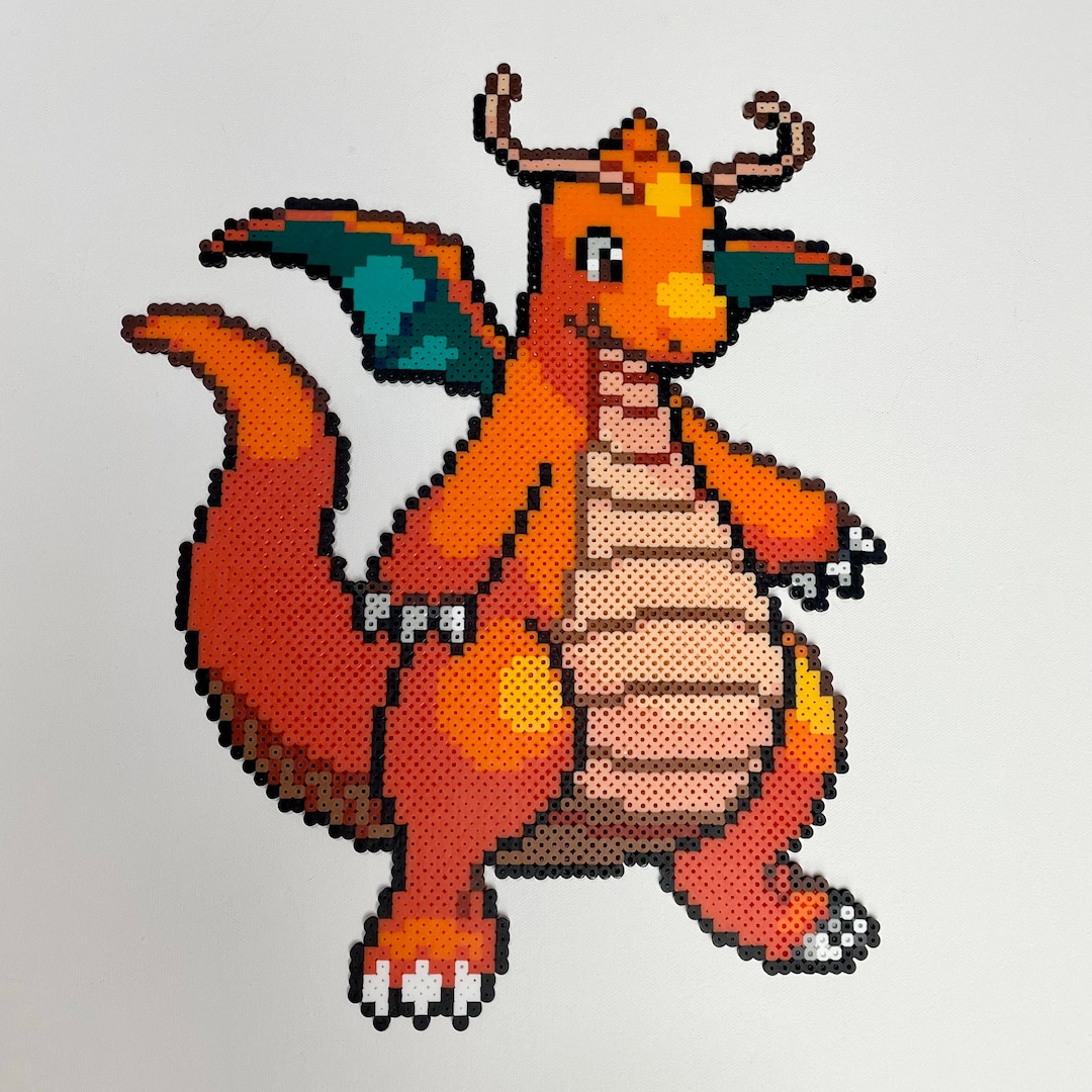 Pokémon Dragonite Perler Bead Art - Etsy