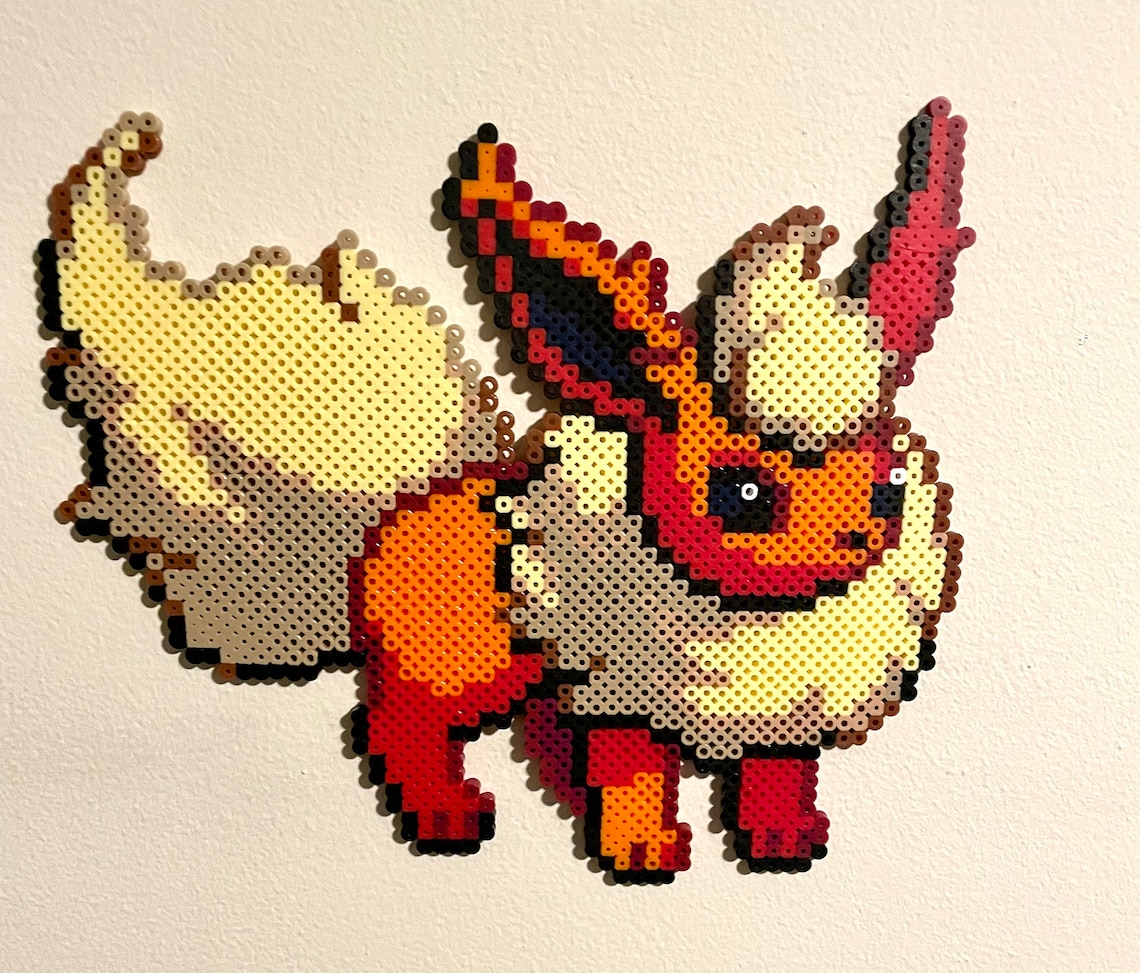 Pokémon Flareon Perler Bead Art | Etsy
