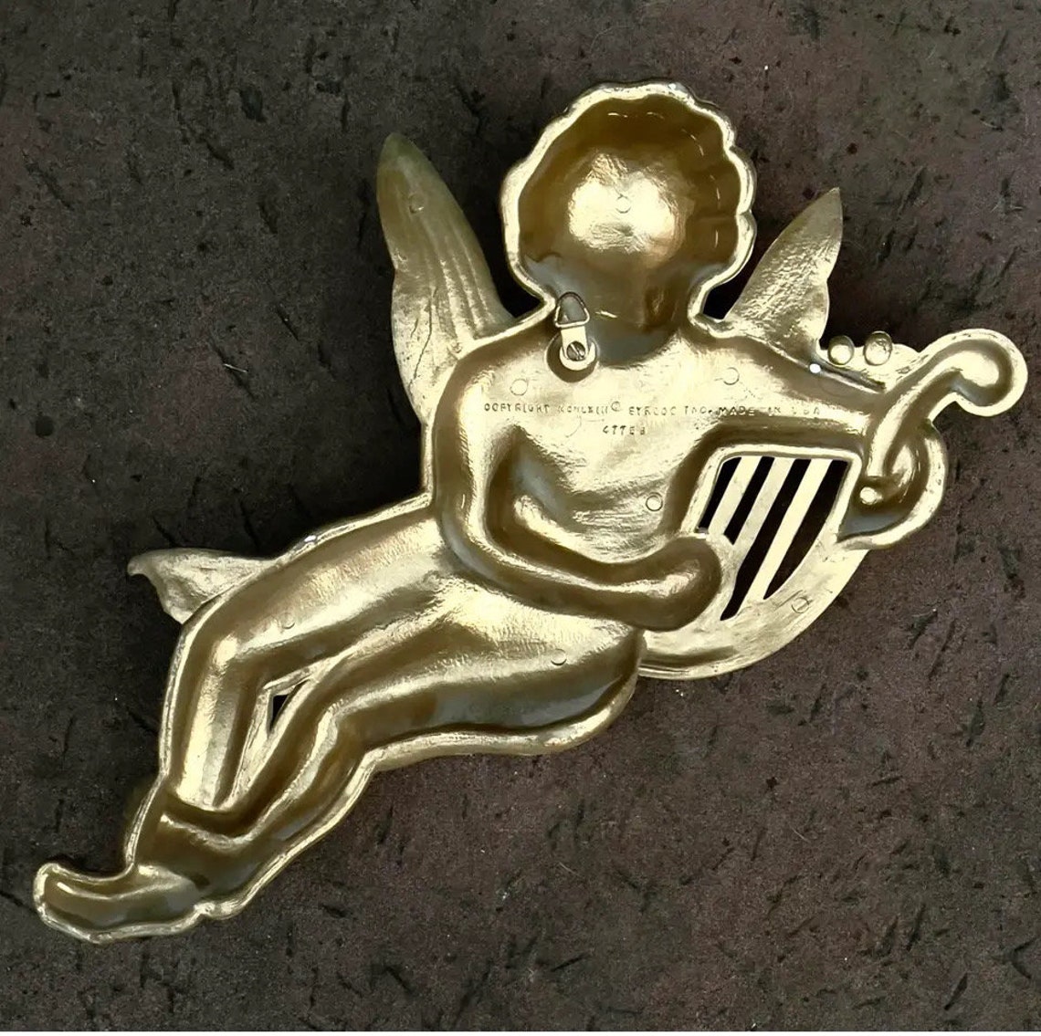 Vintage Syroco Brand Cast Resin Angel/putti/cupid/fairy Sculptural Wall ...