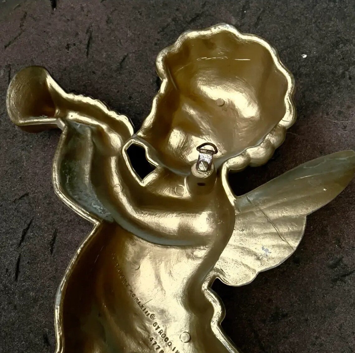 Vintage Syroco Brand Cast Resin Angel/putti/cupid/fairy Sculptural Wall ...