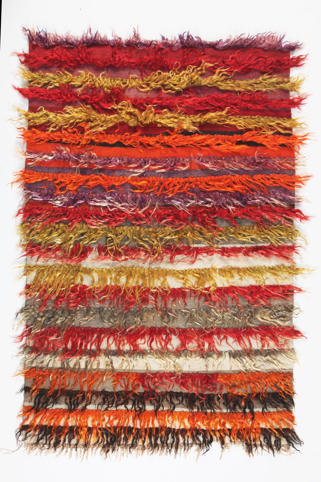 Handwoven Goat Wool Kilim Rug: Vintage Turkish Filik, 3' X 4'11 - Etsy