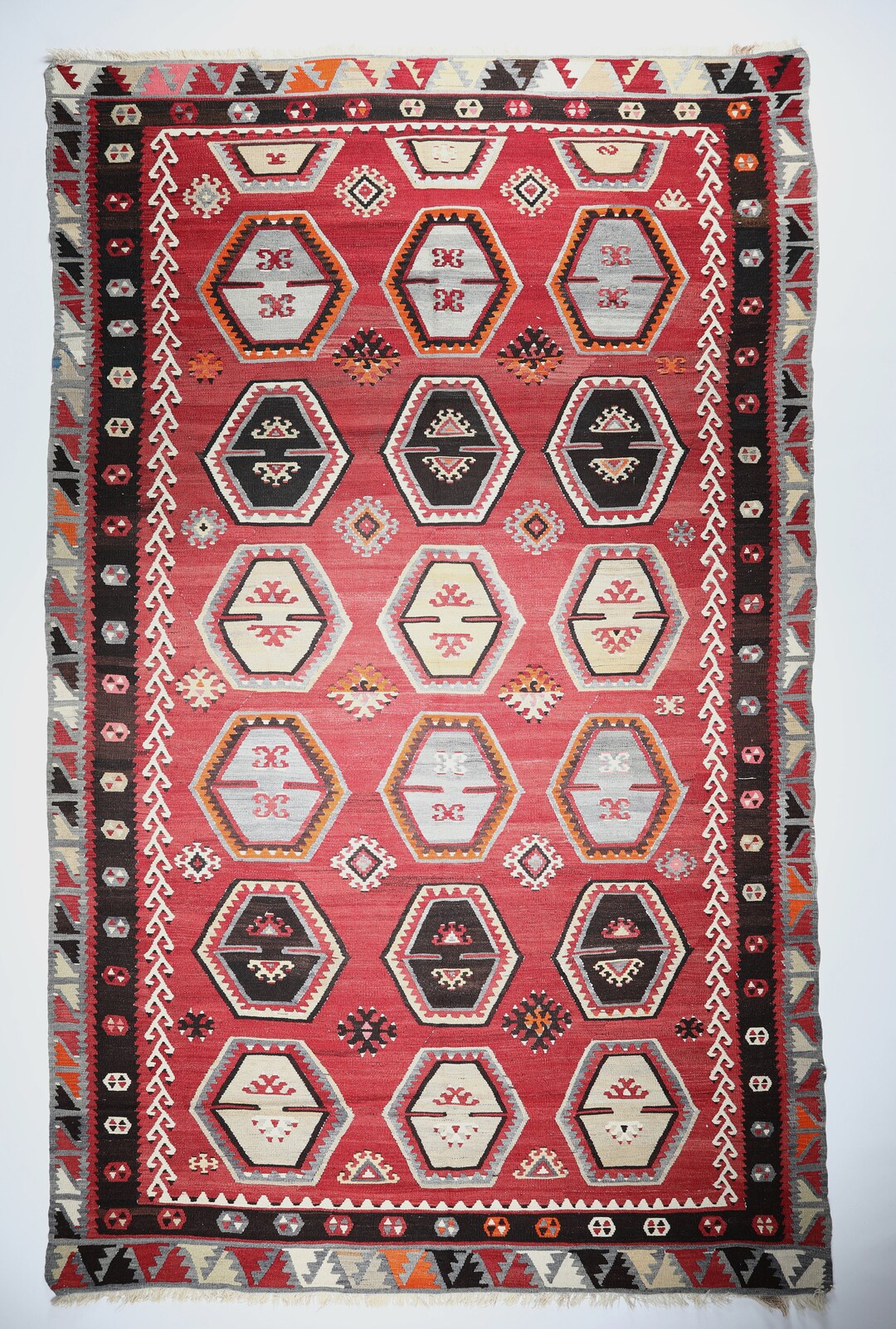 7' 11''x 12' Turkish Kilim, One of a Kind Flatweave Sivas Sarkisla ...