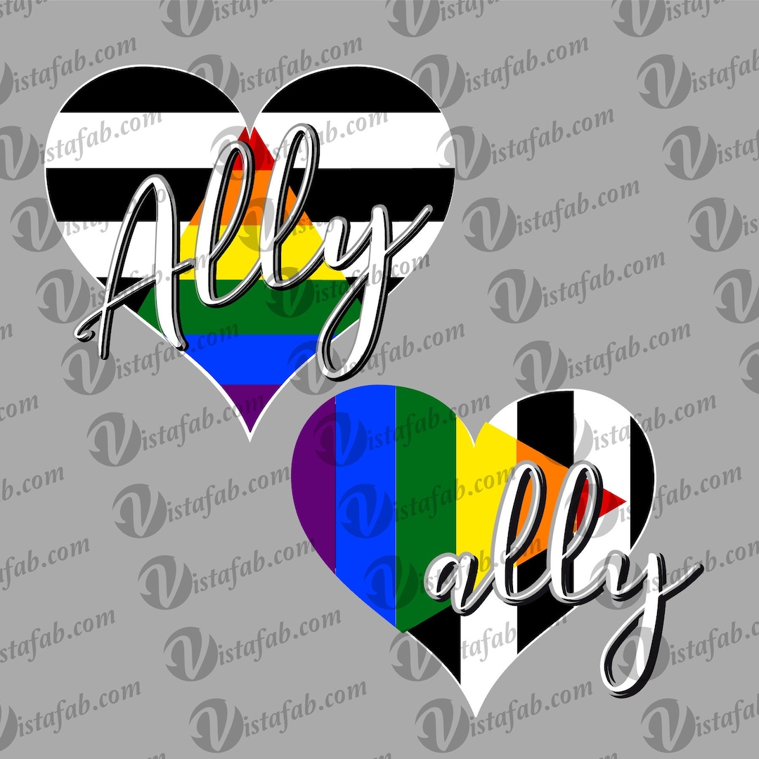 Pride Ally Heart INSTANT DOWNLOAD - Pride Svg, SVG, Unique Svg, Colors ...