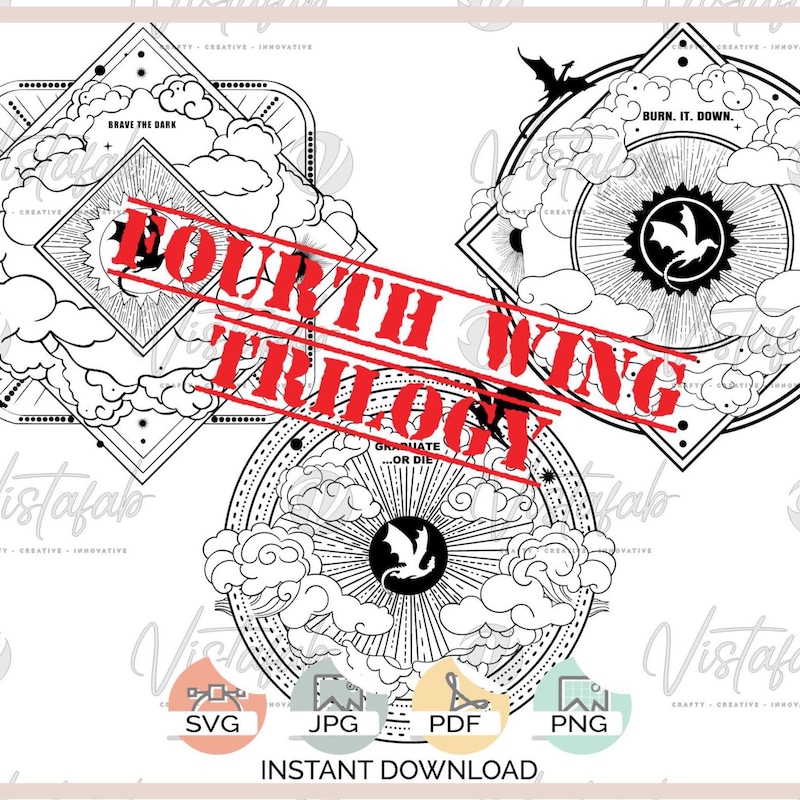 Fourth Wing Book Cover - Etsy