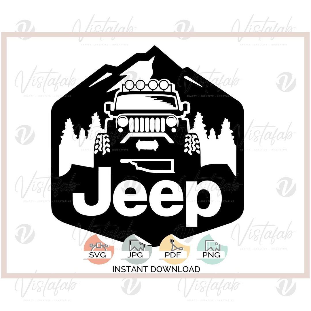 Mountain Jeep Svg, INSTANT DOWNLOAD, SVG, 4x4 Svg, Wrangler Svg ...