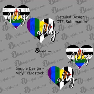 Pride Ally Heart INSTANT DOWNLOAD - Pride Svg, SVG, Unique Svg, Colors ...