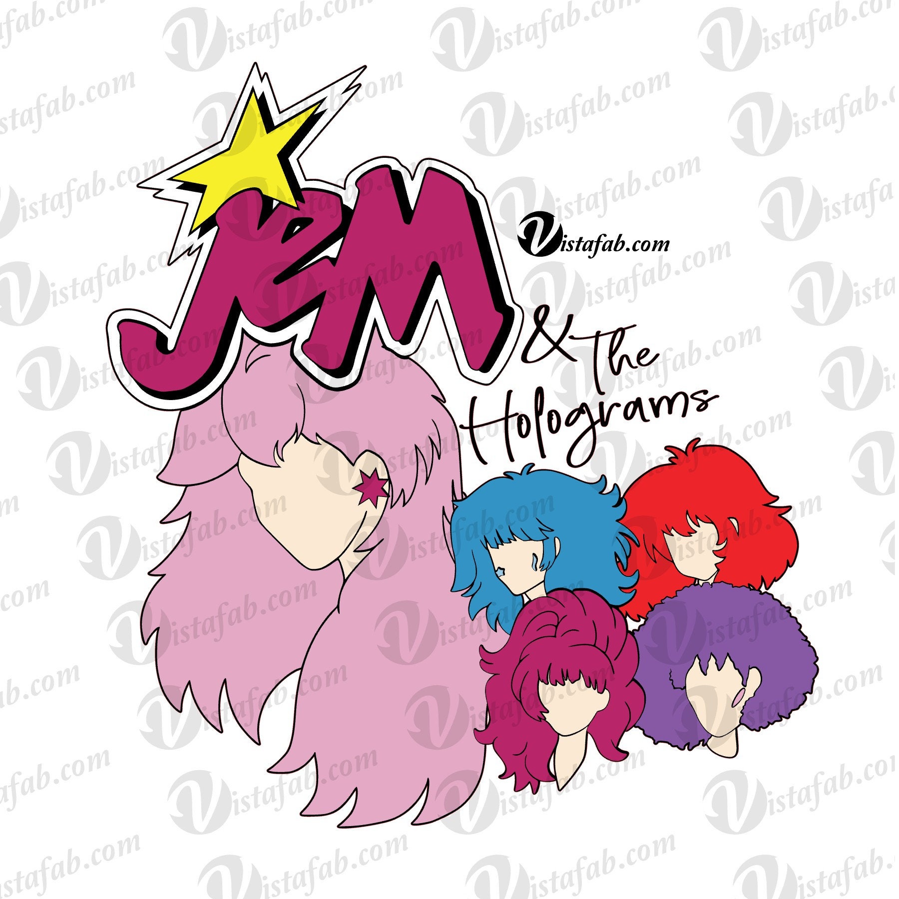 Jem & the Holograms Svg, SVG INSTANT DOWNLOAD, Misfits Svg, Cartoon Svg ...