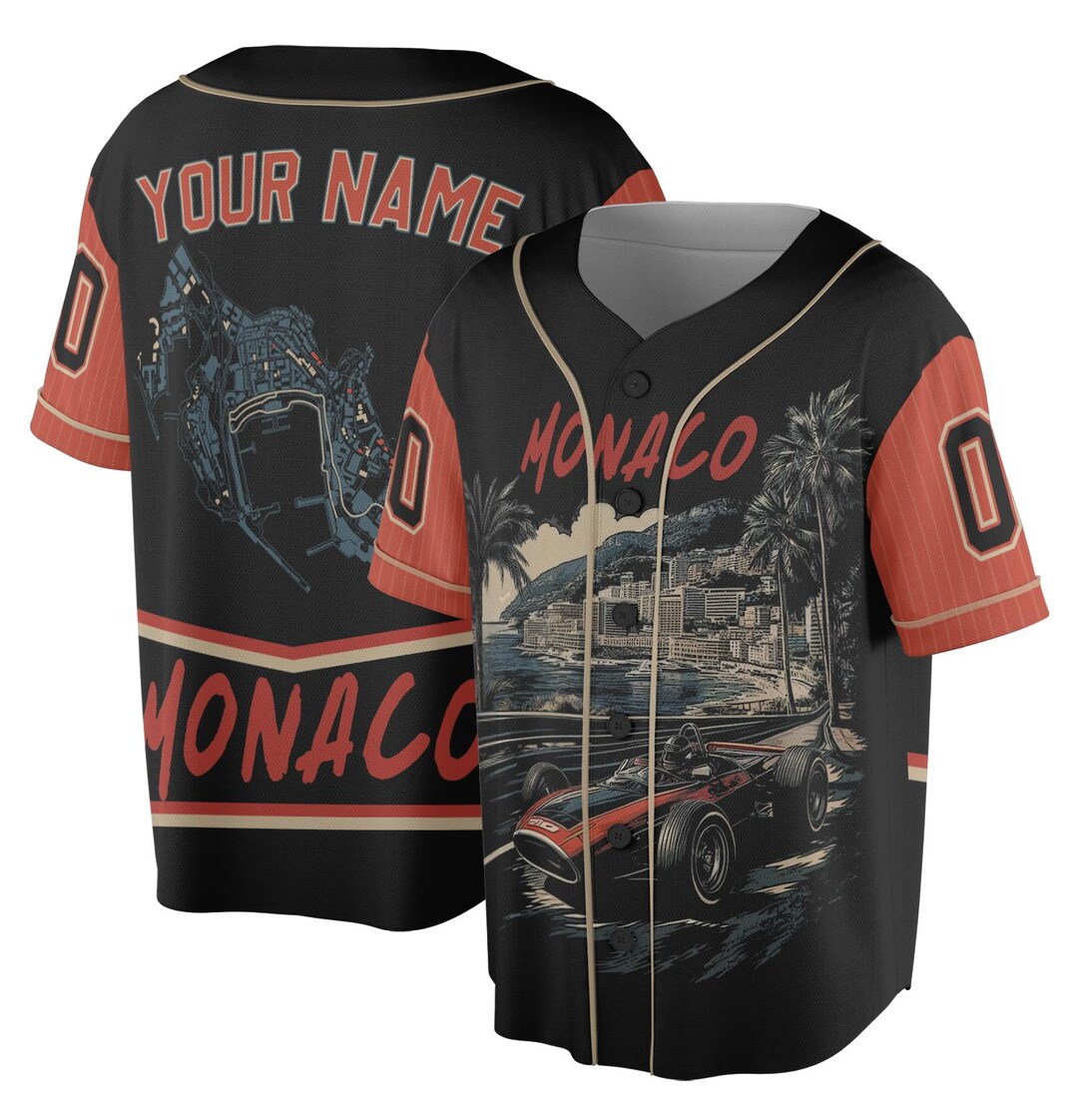 Monaco Racing Jersey, Formula Race Car Jersey, Vintage Monte Carlo ...
