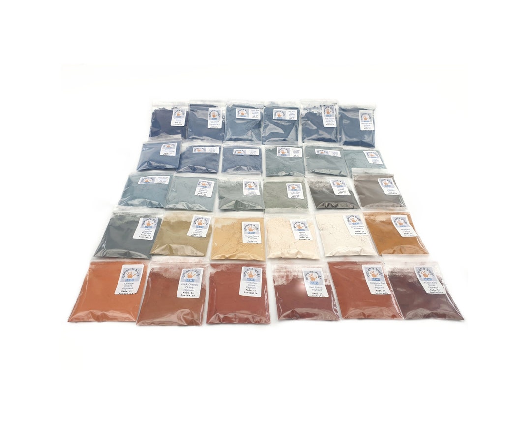 Australian Ochre Pigment Sample Pack, Natural Earth Colors (30 Pack) - Etsy