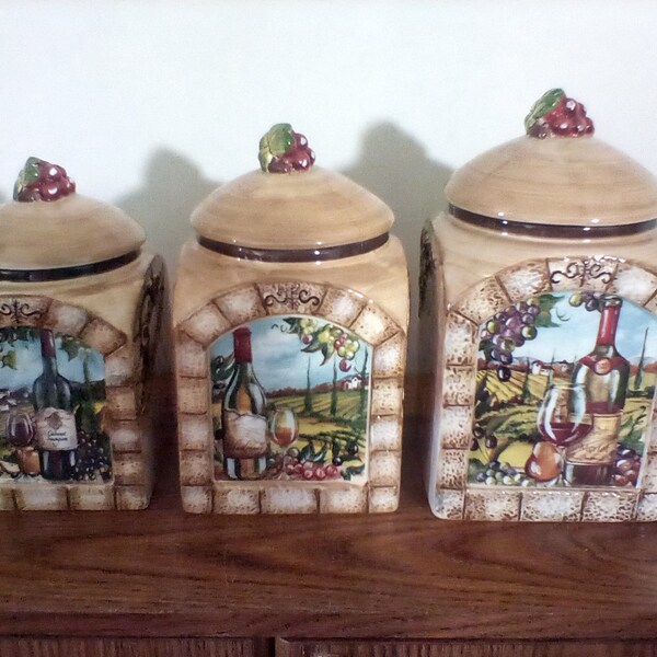 Italian Canister Set - Etsy