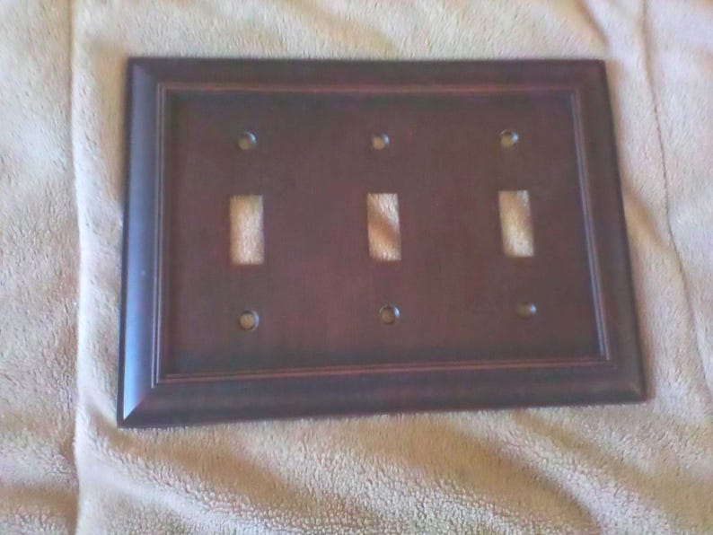 Copper Alloy Triple Light Switch Plate - Etsy