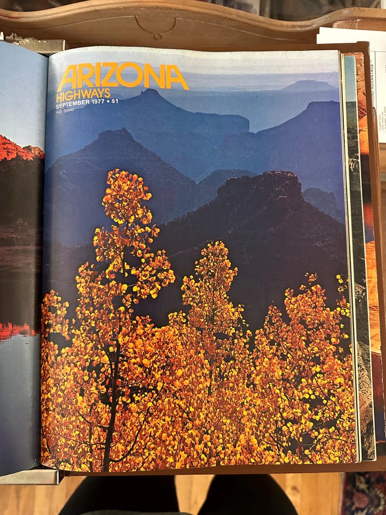 1977 Leather Binder Arizona Highway Book - Etsy