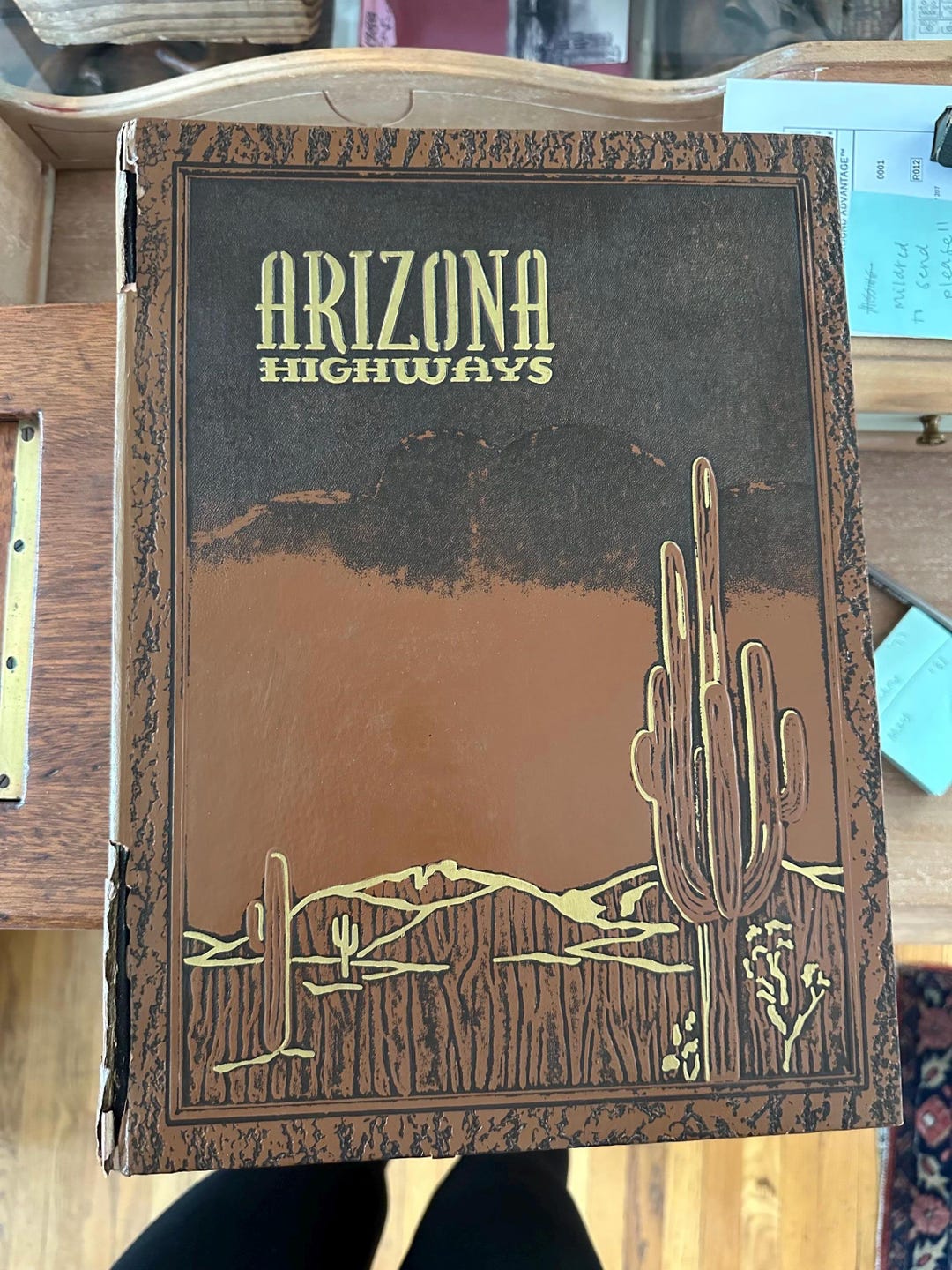 1980 Leather Binder Arizona Highway Book - Etsy