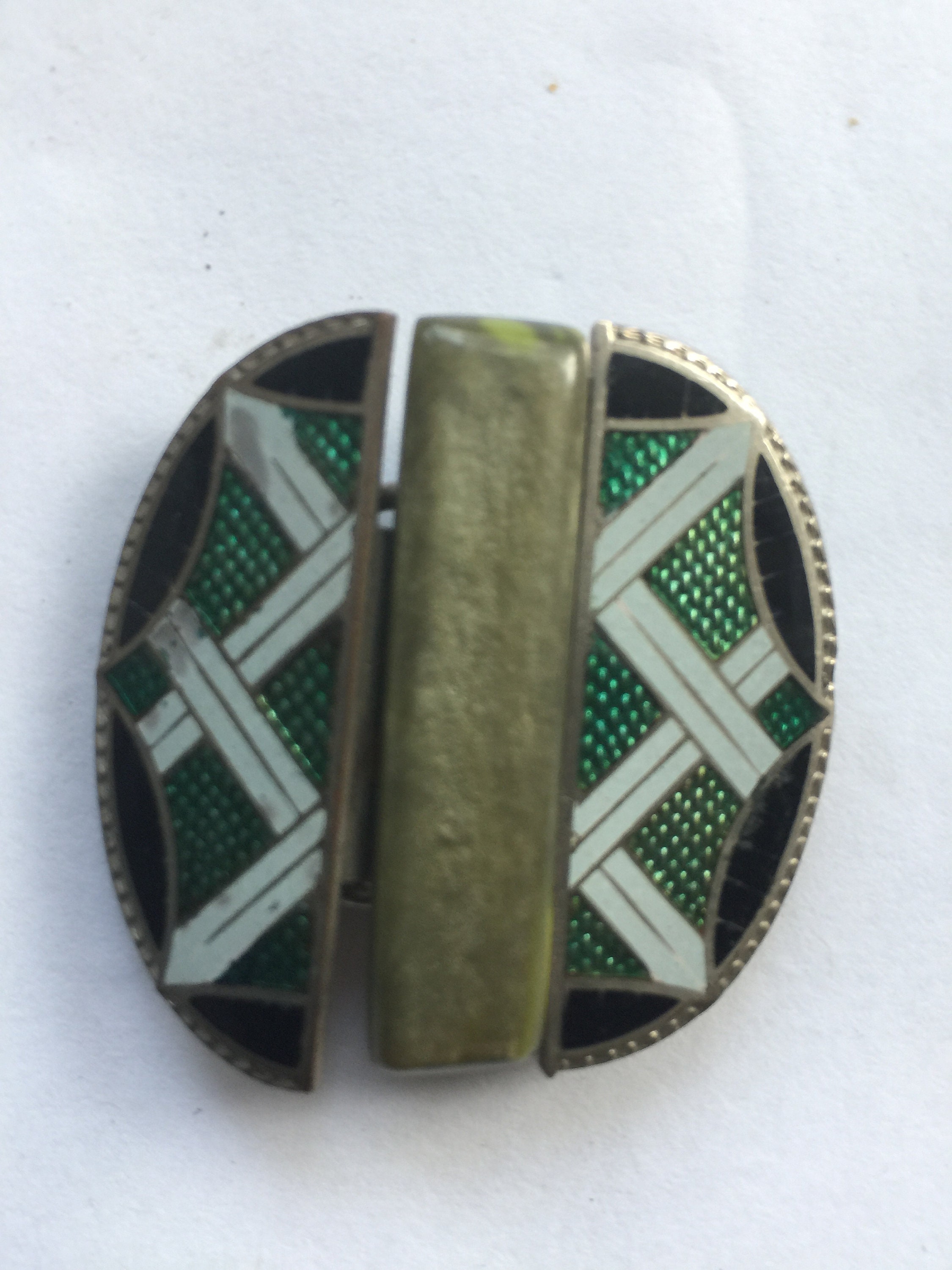 Stunning Art Deco Enamel Belt Buckle - Etsy