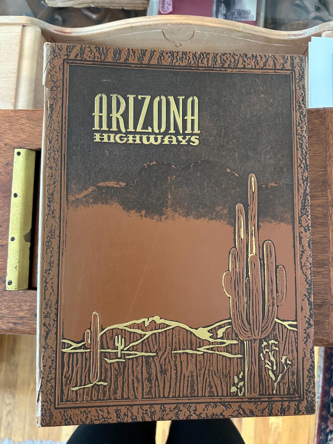 1977 Leather Binder Arizona Highway Book - Etsy