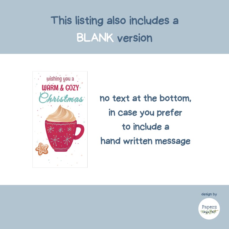 Editable Christmas Favor Bag Labels, Hot Drink Design, Warm and Cozy ...