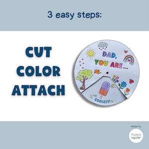 Father's Day Coloring Spin Wheel | Spinner Craft for Kids | Printable ...