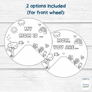 Coloring Spin Wheel DIY Gift: Mother's Day Keepsake (PDF) - Etsy