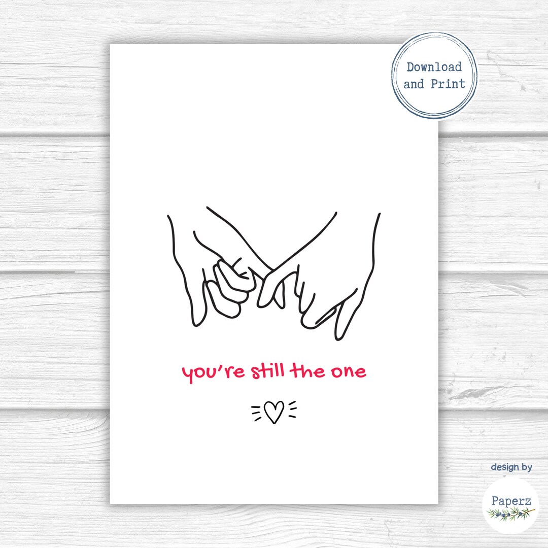 Romantic Anniversary Card, Sweet and Simple Love Card, Printable ...