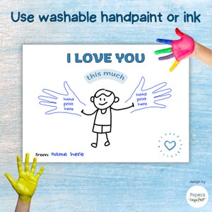 Handprint Art Gift: DIY Birthday Keepsake for Mom, Dad, Mother's Father ...