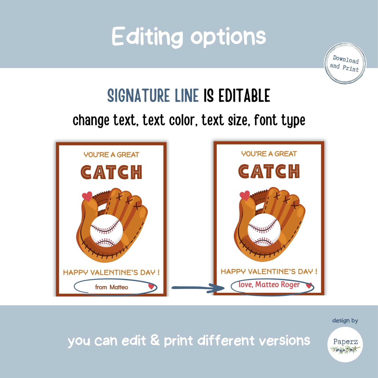 Editable Baseball Valentine's Day Cards Classroom Valentine's Day Cards ...