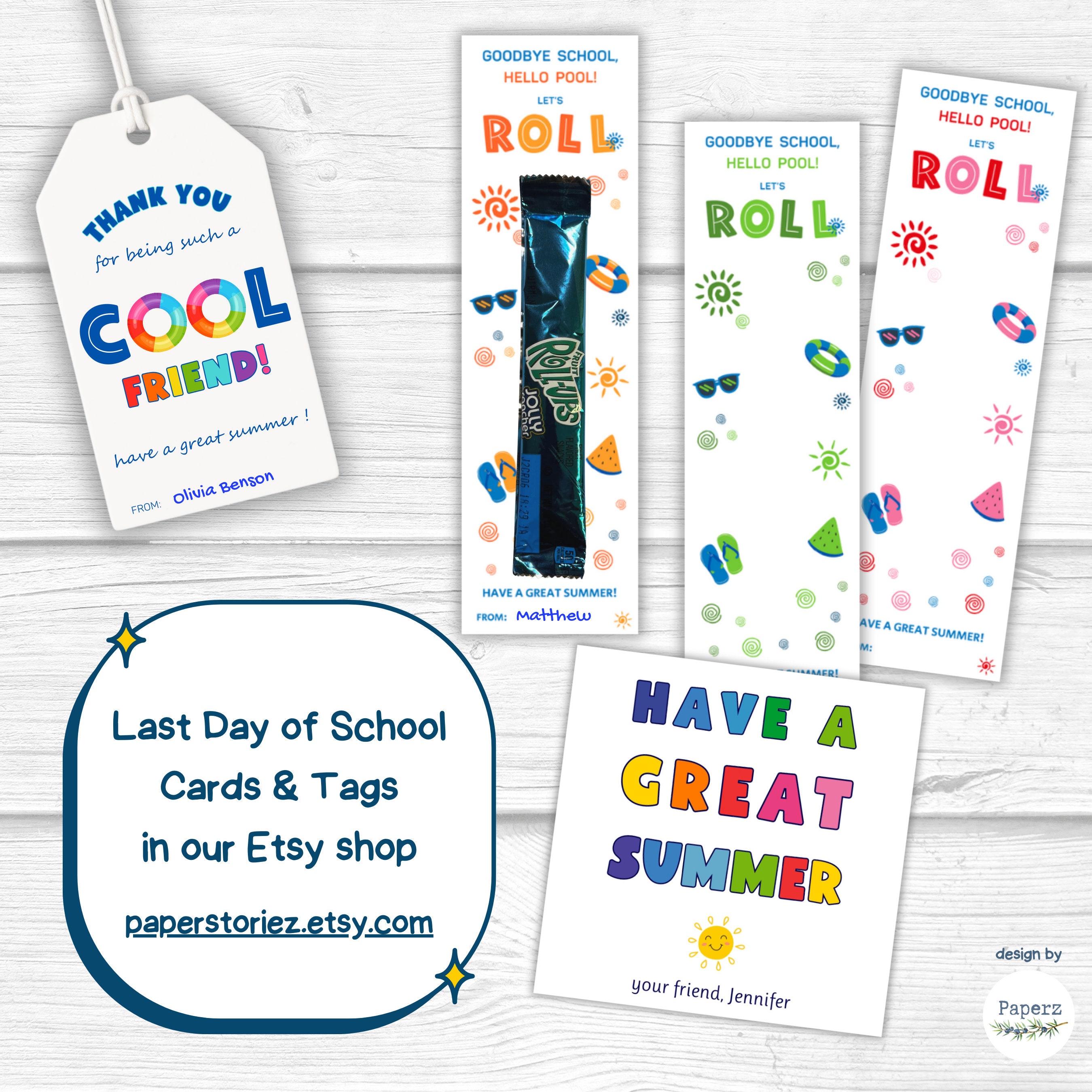 Last Day of School Gift Tags: Fruit Roll-up Treat (digital Download) - Etsy