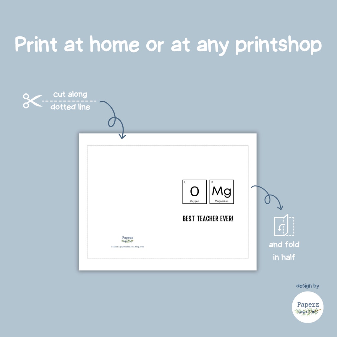 Science Teacher Appreciation Card Printable Teacher Thank You Chemistry ...