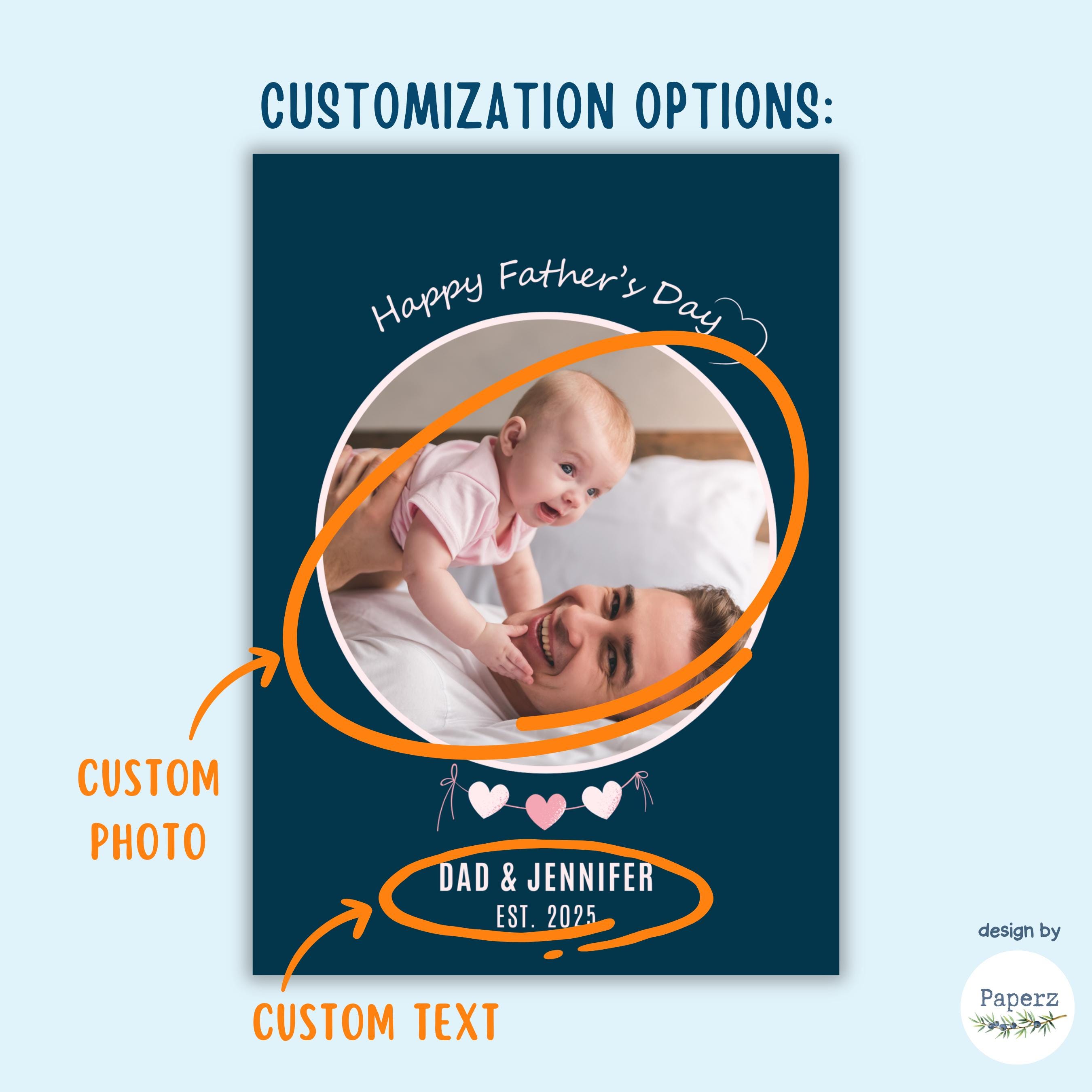 Father’s Day Photo Card for Dad | Custom Dad Card With Photo ...