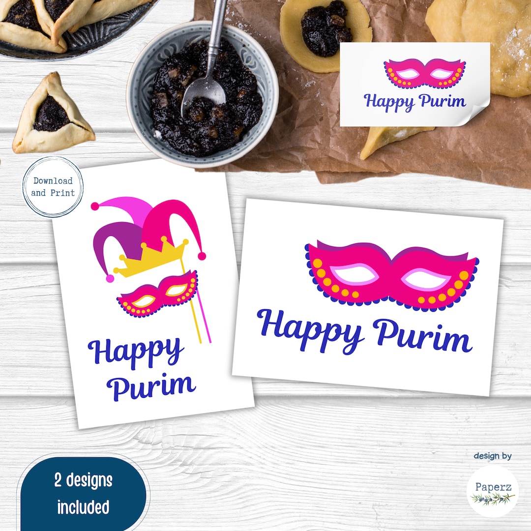 Printable Purim Labels, Stickers, Mishloach Manot Tags, Purim Gift Tags ...