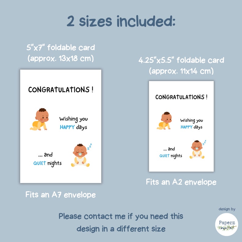 Baby Shower Printable Card New Baby Card New Parents Congratulations ...