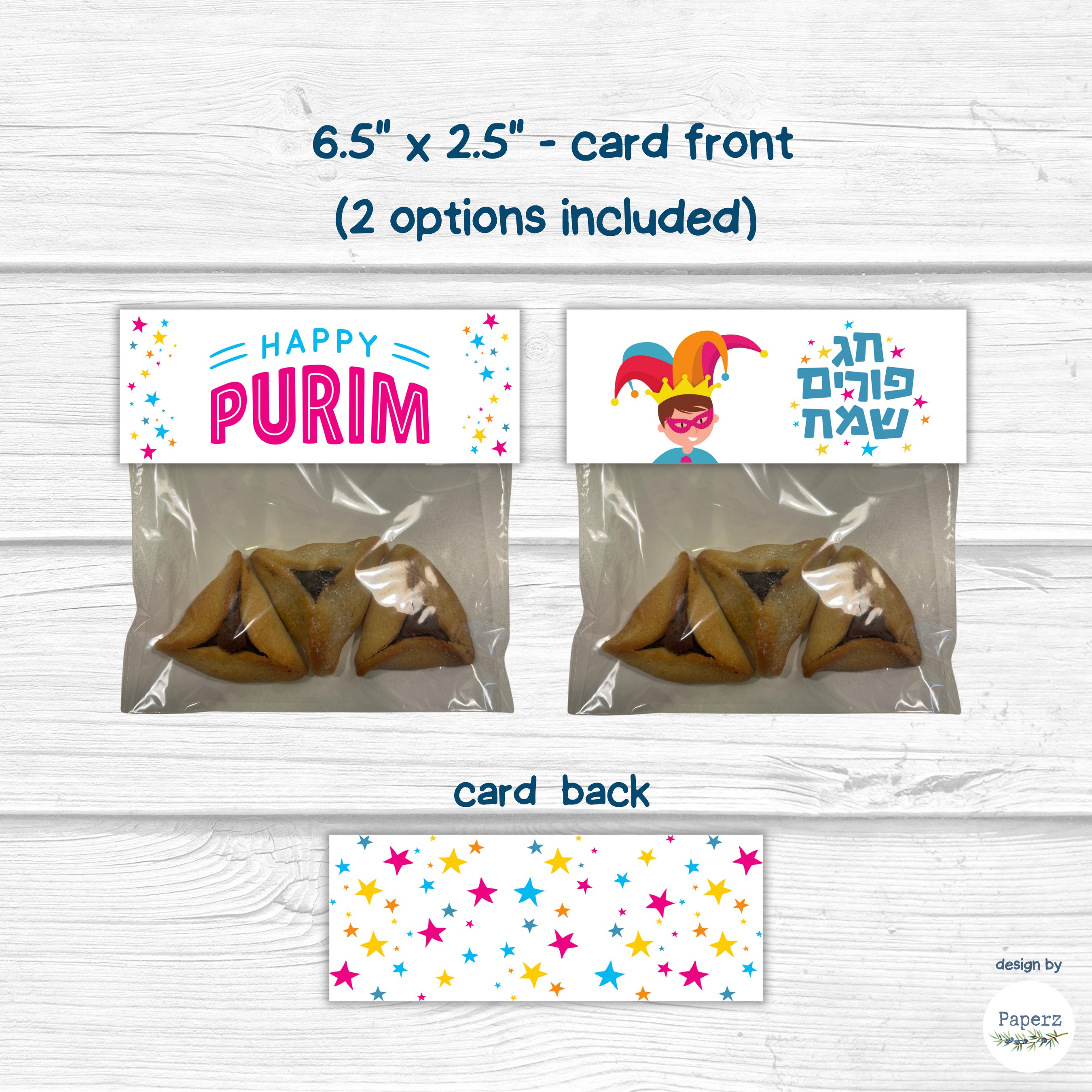 Printable Purim Treat Bag Toppers, Mishloach Manot Tags, Purim Labels ...