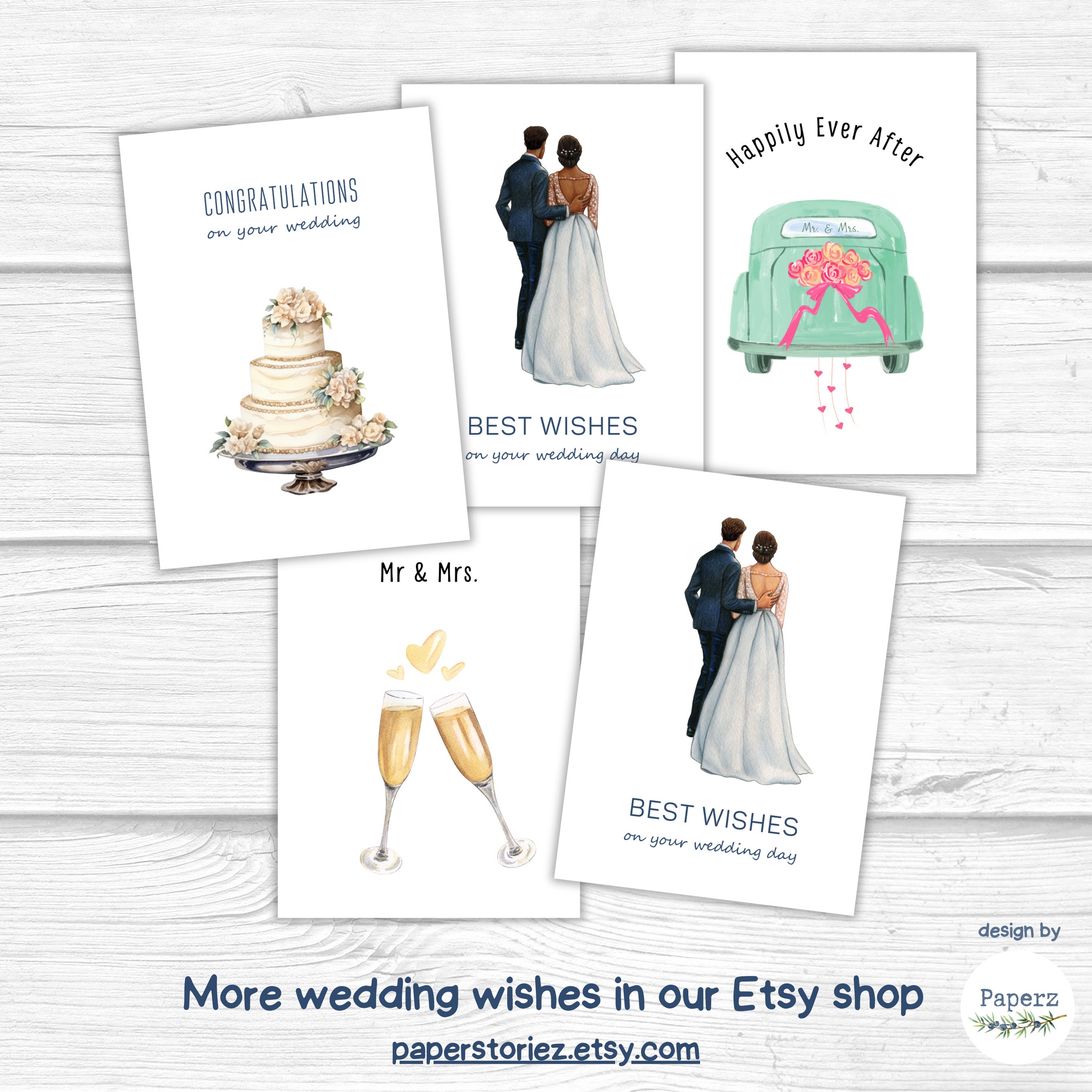 Printable Wedding Card: Newlyweds Congratulations (PDF JPG) - Etsy