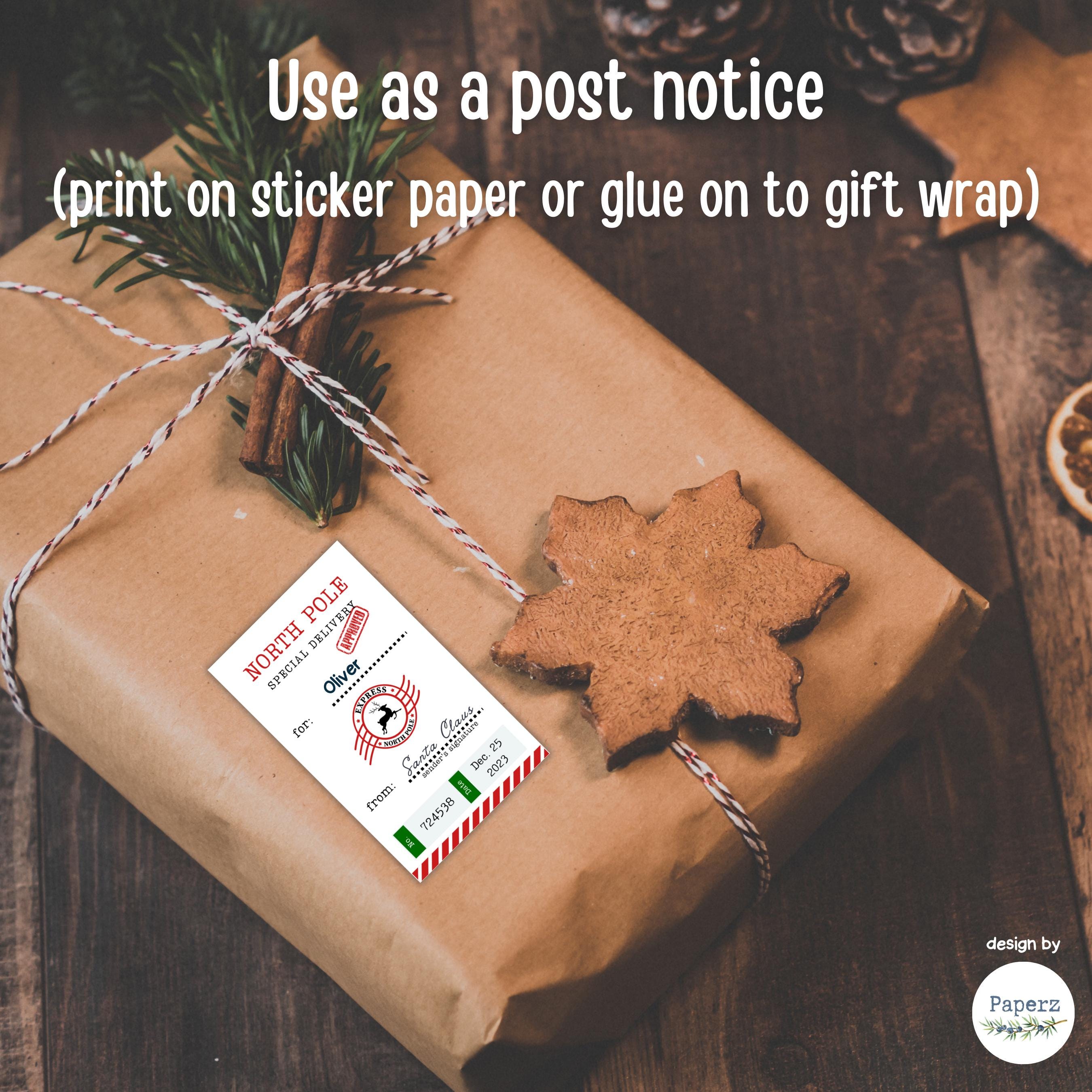 Printable North Pole Special Delivery Tags Christmas Labels for ...