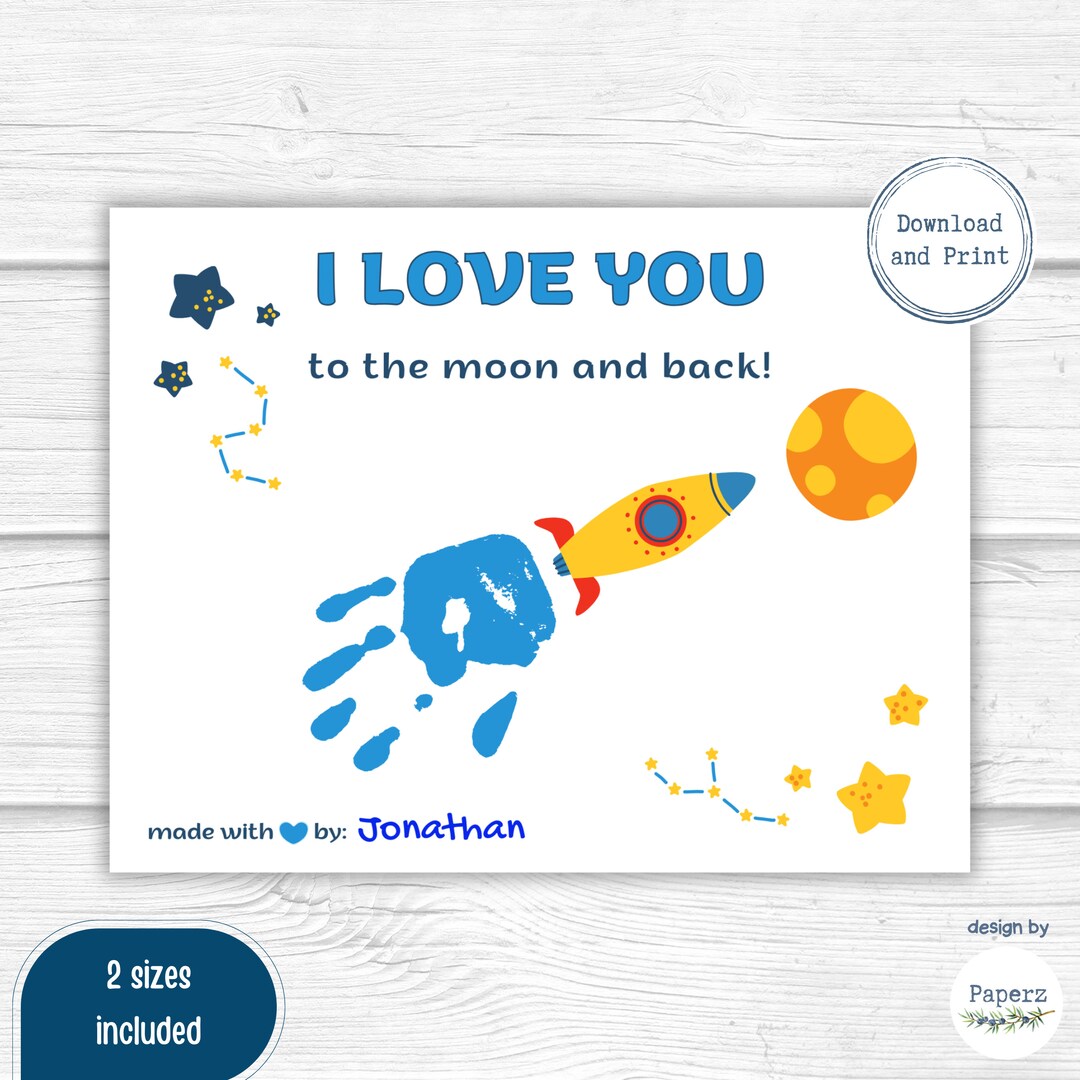 Printable DIY Gift for Mom, Dad, Grandma, Grandpa | Handprint Art | Fun ...