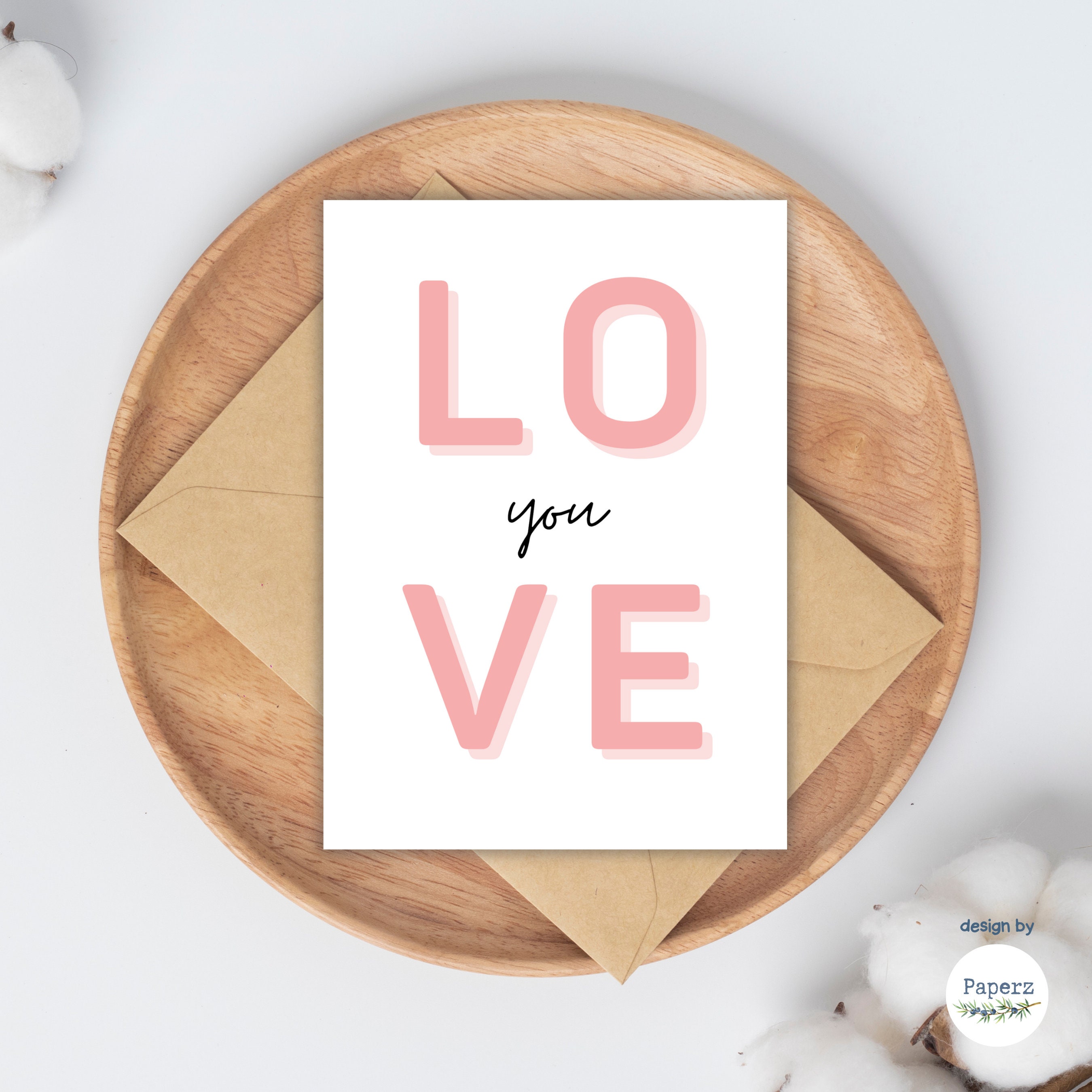 Printable Anniversary Card, Valentine Card Sweet & Simple Love Card for ...