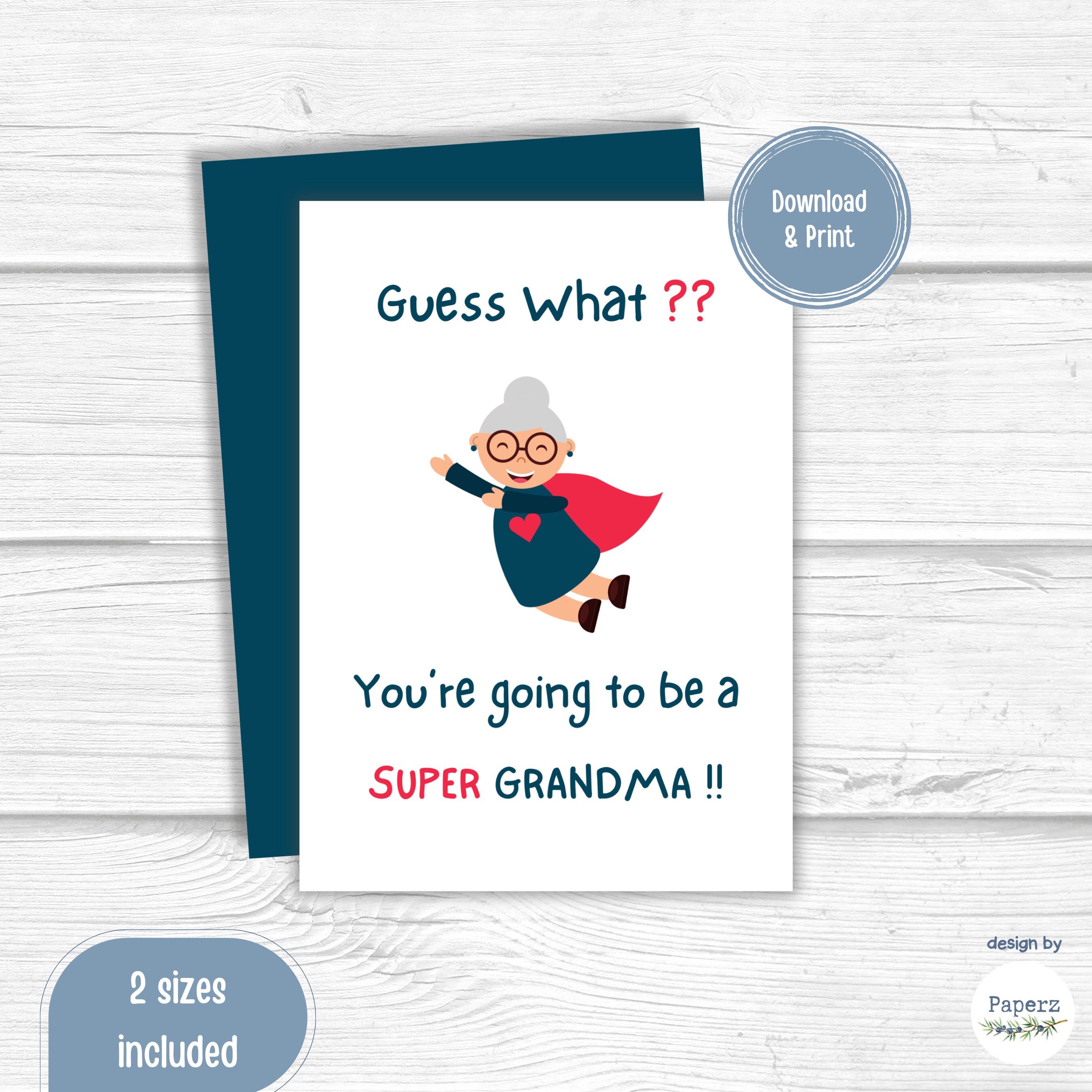 New Grandma Card You're Going to Be Grandma Printable - Etsy