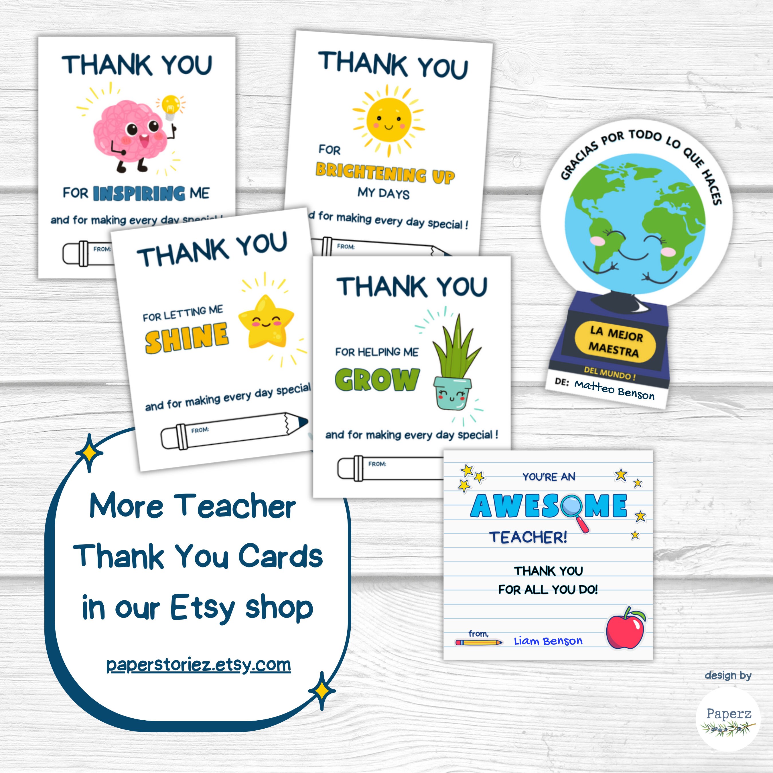 Last Day of School Teacher Appreciation Tags Printable End of Year ...