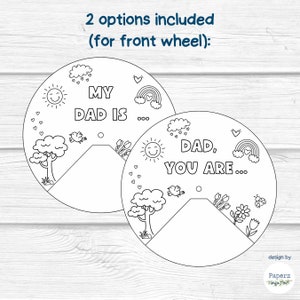 Father’s Day Spinner Craft for Kids | Printable Coloring Wheel Gift for ...