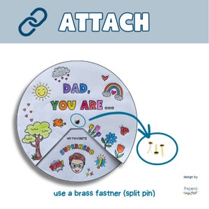 Father's Day Coloring Spin Wheel | Spinner Craft for Kids | Printable ...