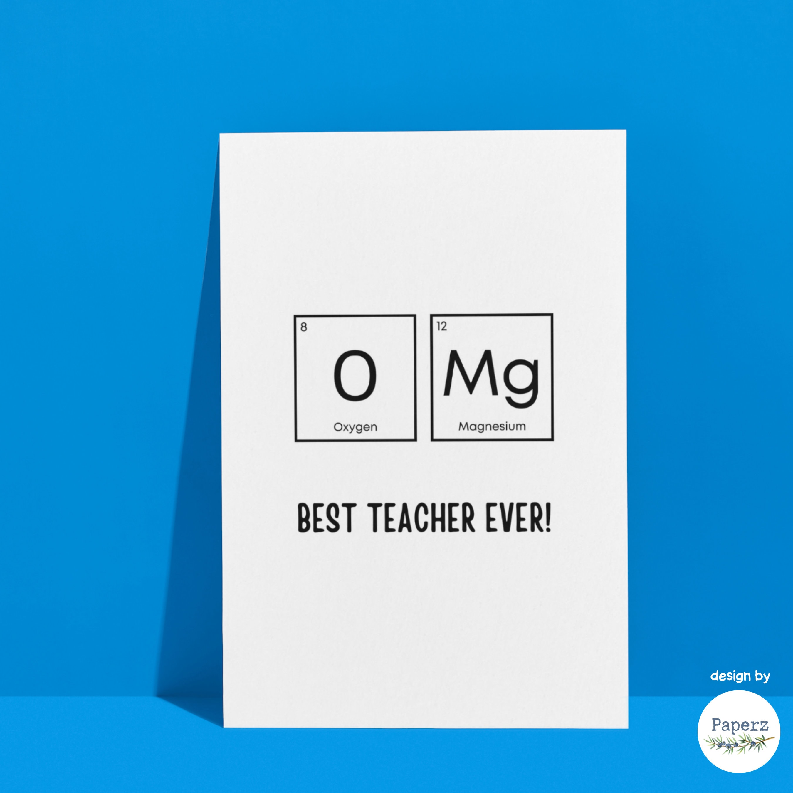 Science Teacher Appreciation Card Printable Teacher Thank You Chemistry ...