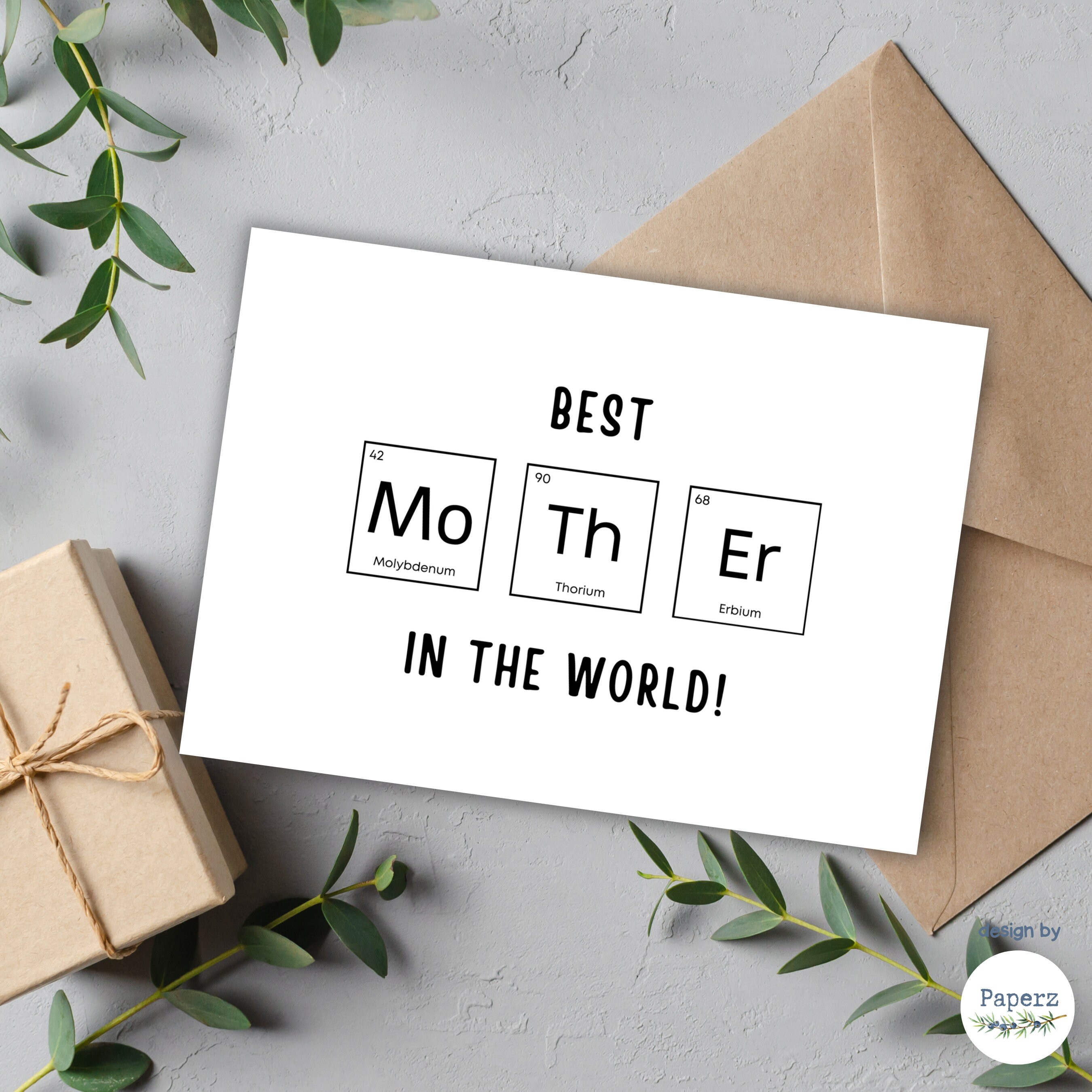 Funny Science Mothers Day Card: Periodic Table Mom (printable Card) - Etsy