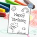 Kids Birthday Coloring Card: Printable DIY Craft (PDF) - Etsy