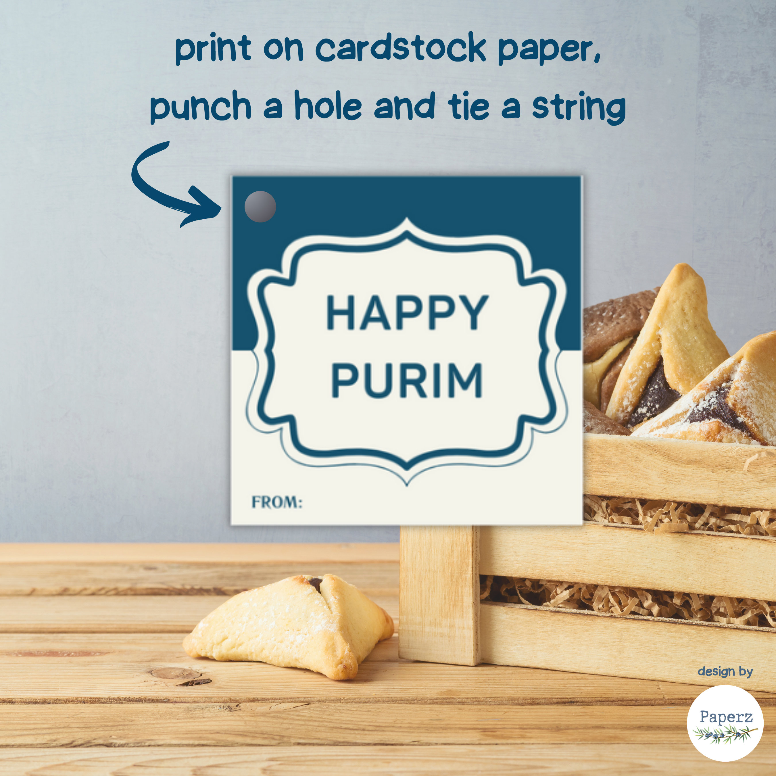 Elegant Purim Labels, Stickers Printable Mishloach Manot Tags, Purim ...