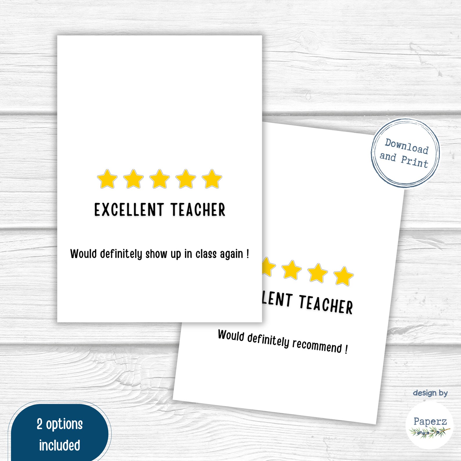 Teacher Appreciation Printable Card, Last Day of School Teacher Thank ...